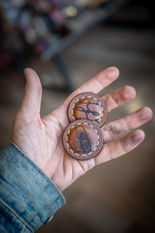 Courage Coins | Leather Magnetic Fidgets | Hold Fast