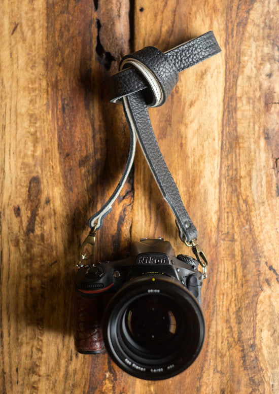 Classic American Bison Leather Neck Strap | Hold Fast