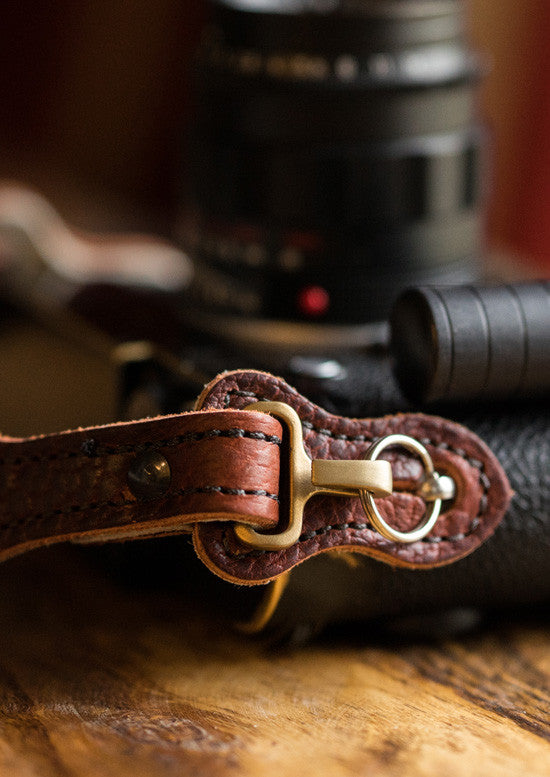 Classic American Bison Leather Neck Strap | Hold Fast