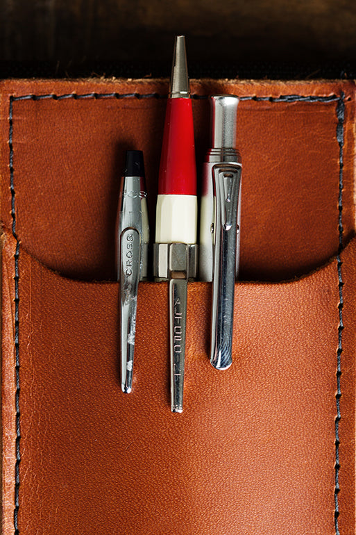 Pen Caddy | Leather Pen Wallet for your Notebook | Hold Fast