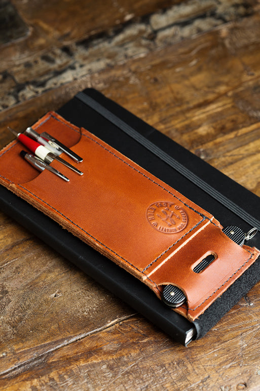 Pen Caddy | Leather Pen Wallet for your Notebook | Hold Fast